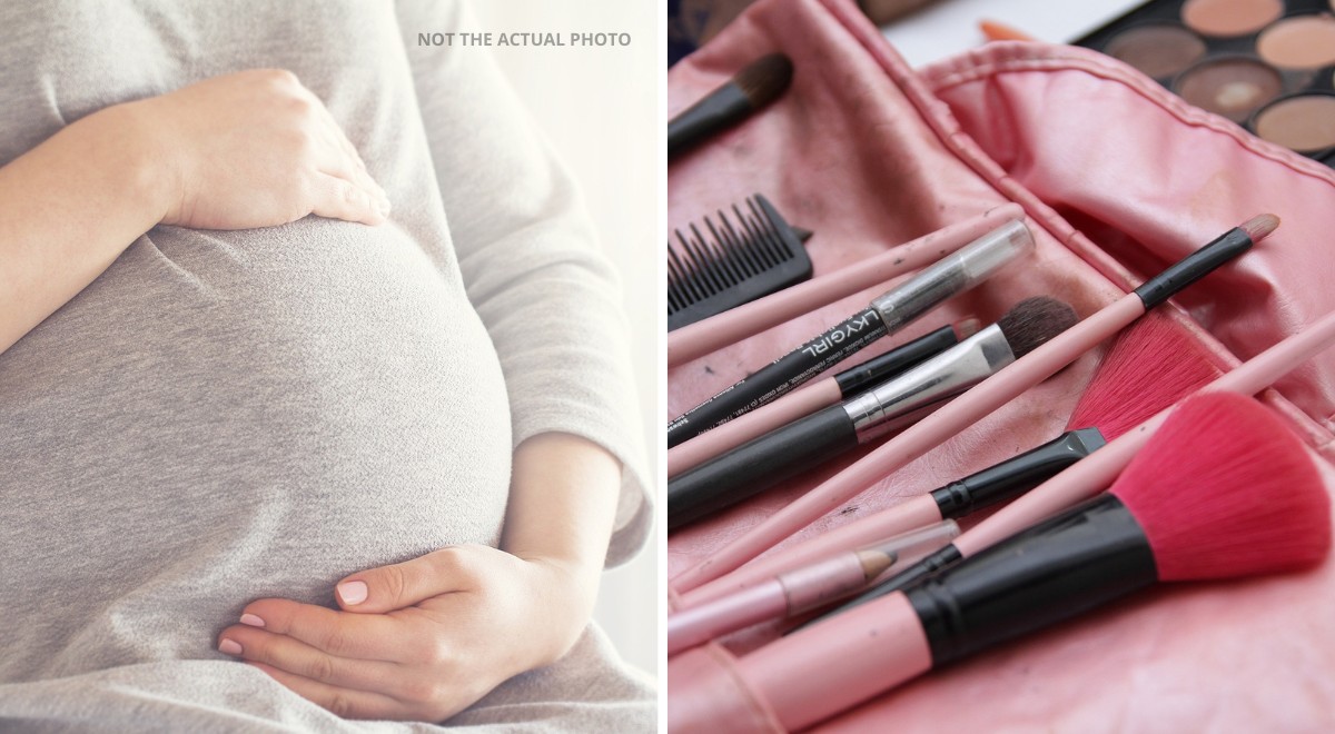 Ze laat haar haar en make-up doen tijdens de bevalling om er goed uit te zien op de foto's ...