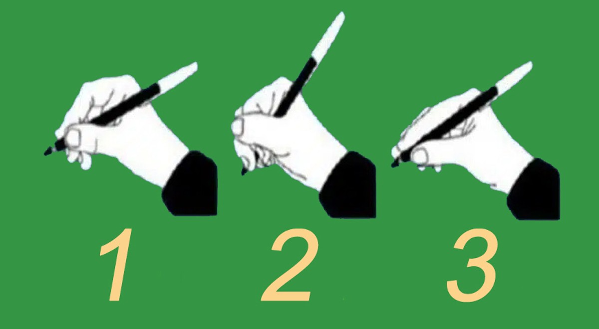 How do you hold your pen while writing? The position may reveal details ...