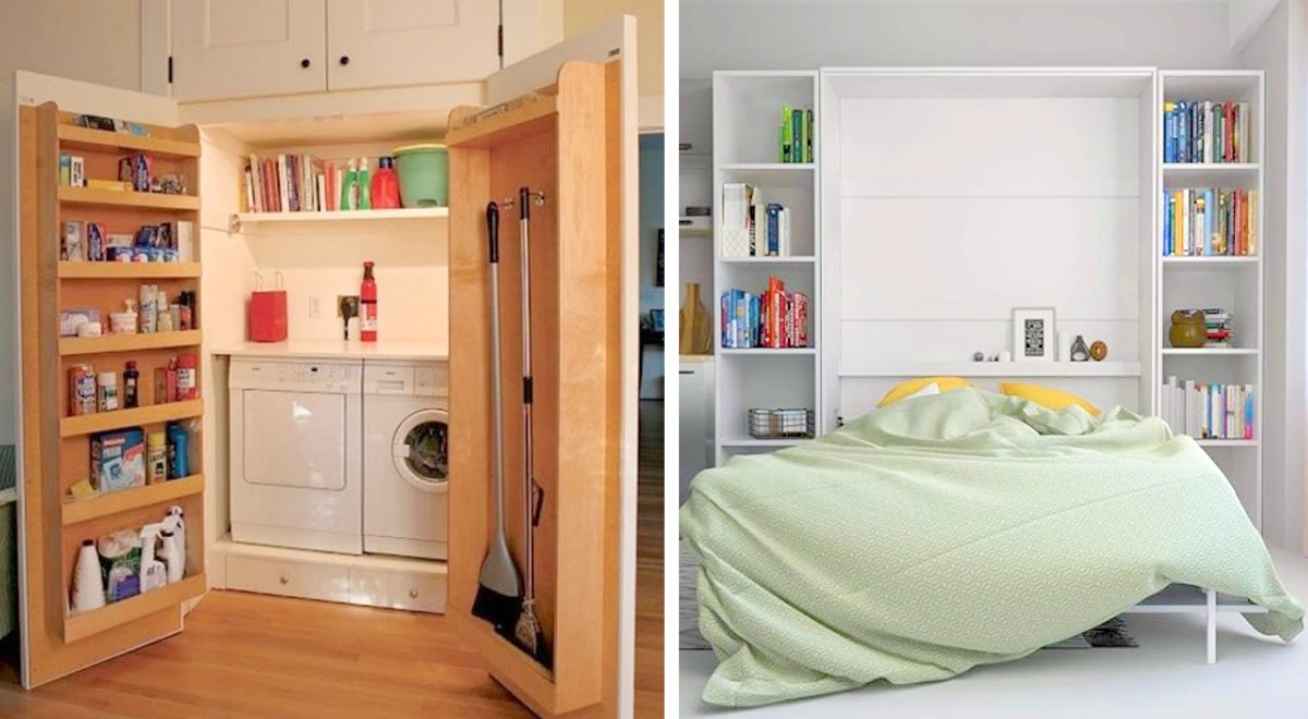 Weinig ruimte in huis? Geen zorgen: deze 14 ruimtebesparende elementen ...