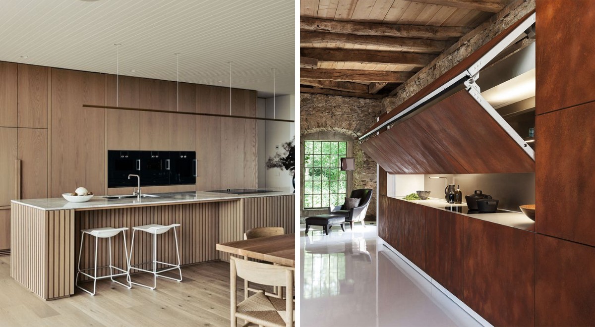 "Camouflaged" kitchens: the goal is to hide everything, even the sink ...