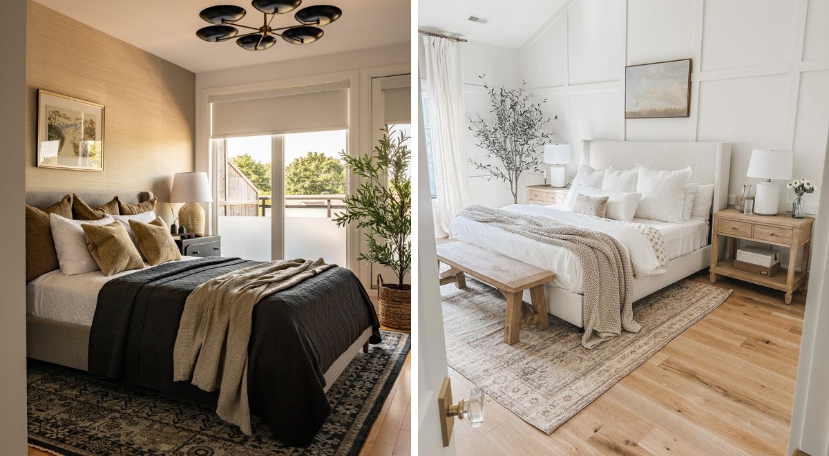 Chambre farmhouse moderne : le règne du confort contemporain et un ...